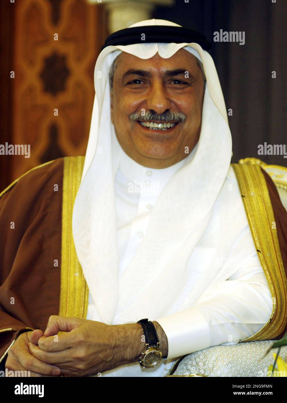 Saudi Arabian Minister for Financial Affairs Ibrahim Al-Assaf smiles ...