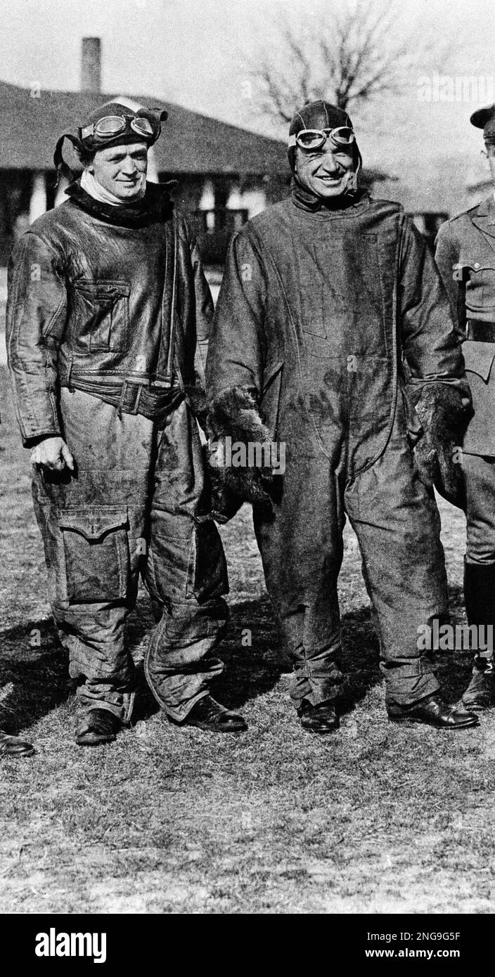 Military pilot General Henry "Hap" Arnold, right, is seen with humorist ...