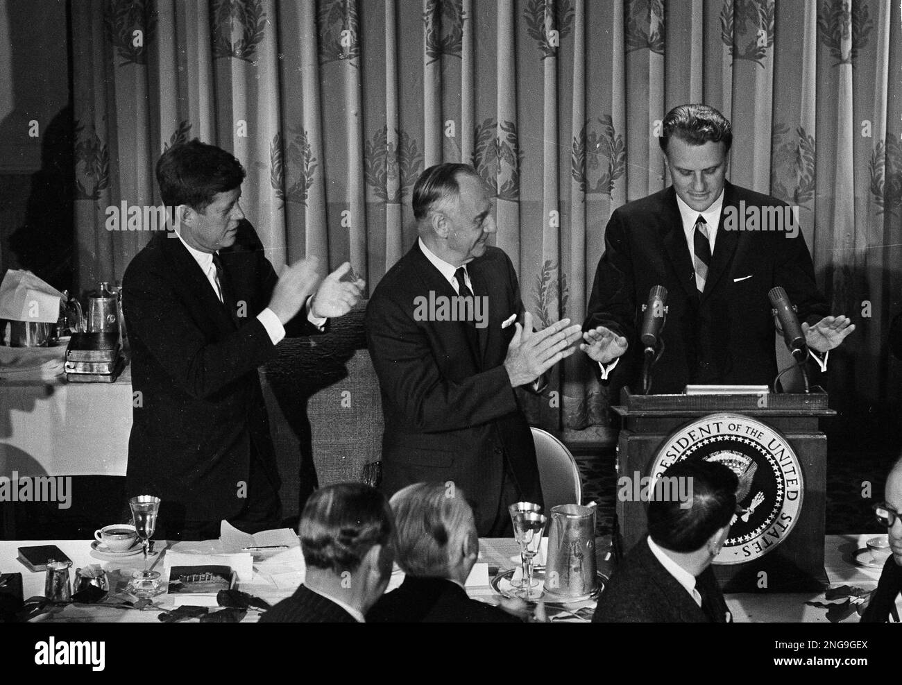 President John F. Kennedy, left, and Sen. Frank Carlson of Kansas ...