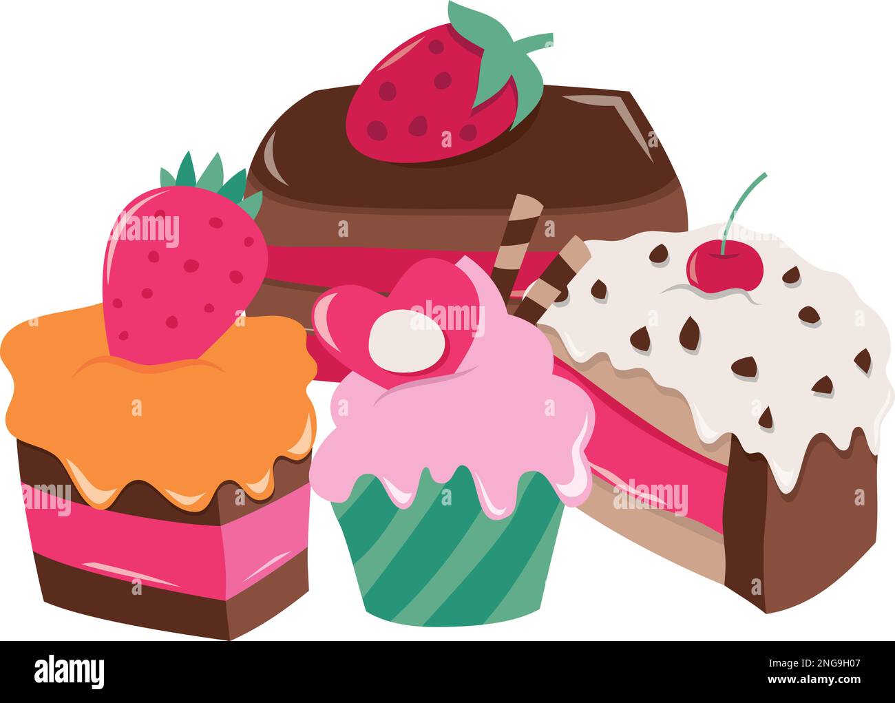 Fancy desert cartoon Stock Vector Images - Alamy