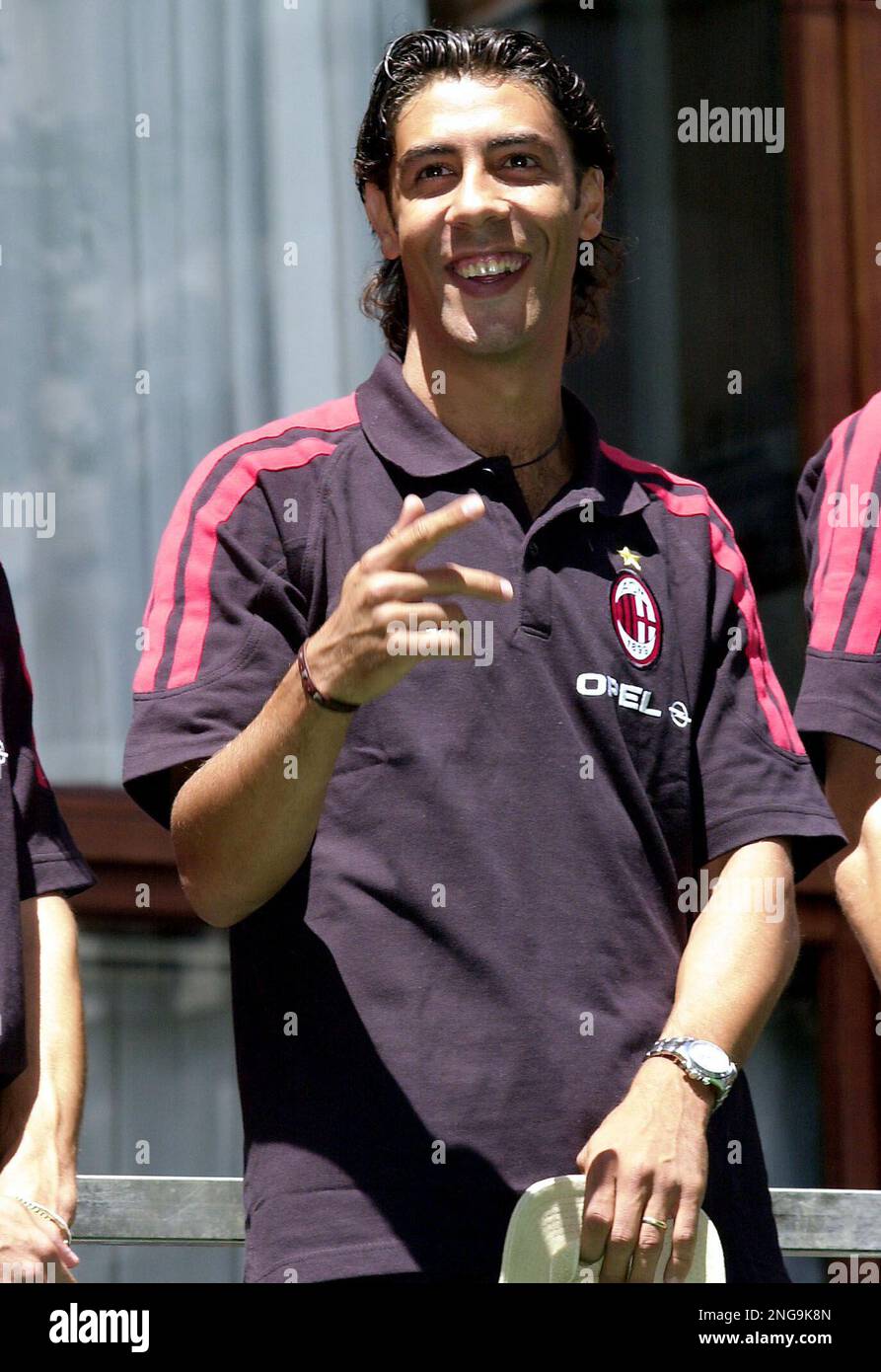 AC Milan Portuguese soccer star Manuel Rui Costa smiles during the ...
