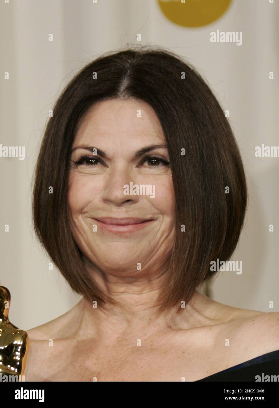 Colleen Atwood poses with the Oscar for achievement in costume design ...