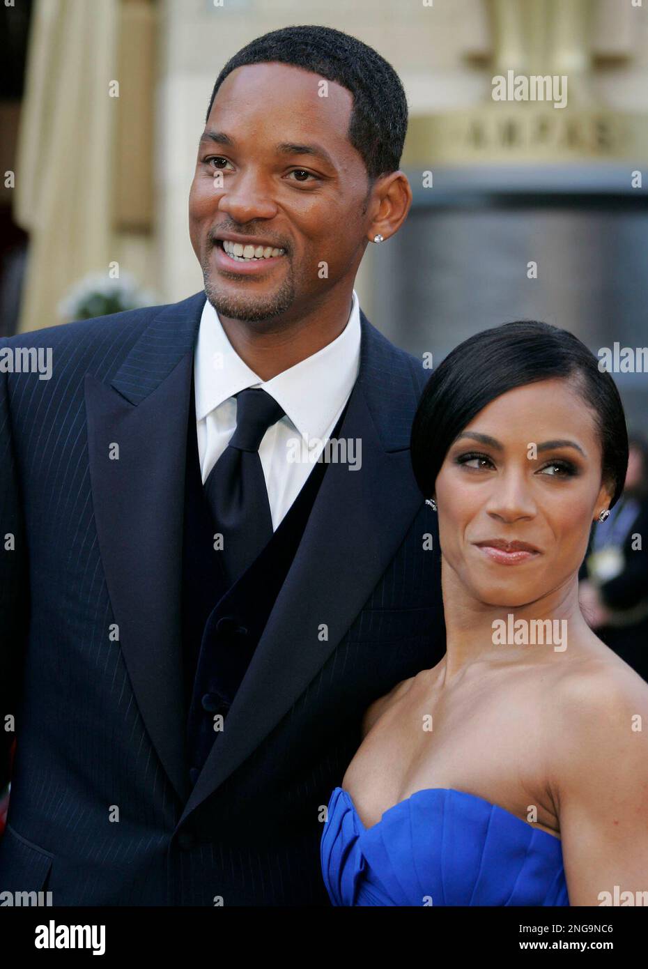Will Smith arrives with his wife Jada Pinkett Smith for the 78th ...