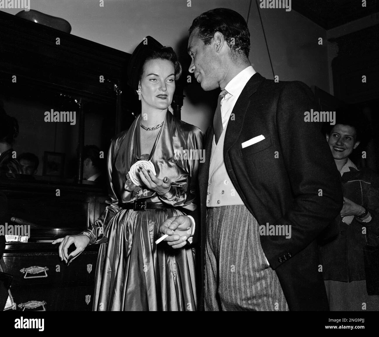 Doris Duke and her husband Porfirio Rubirosa on the day of their ...