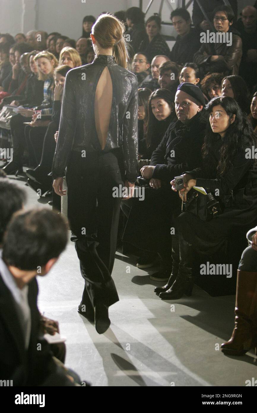 A model presents a creation by Greek-German fashion designer Nicolas ...