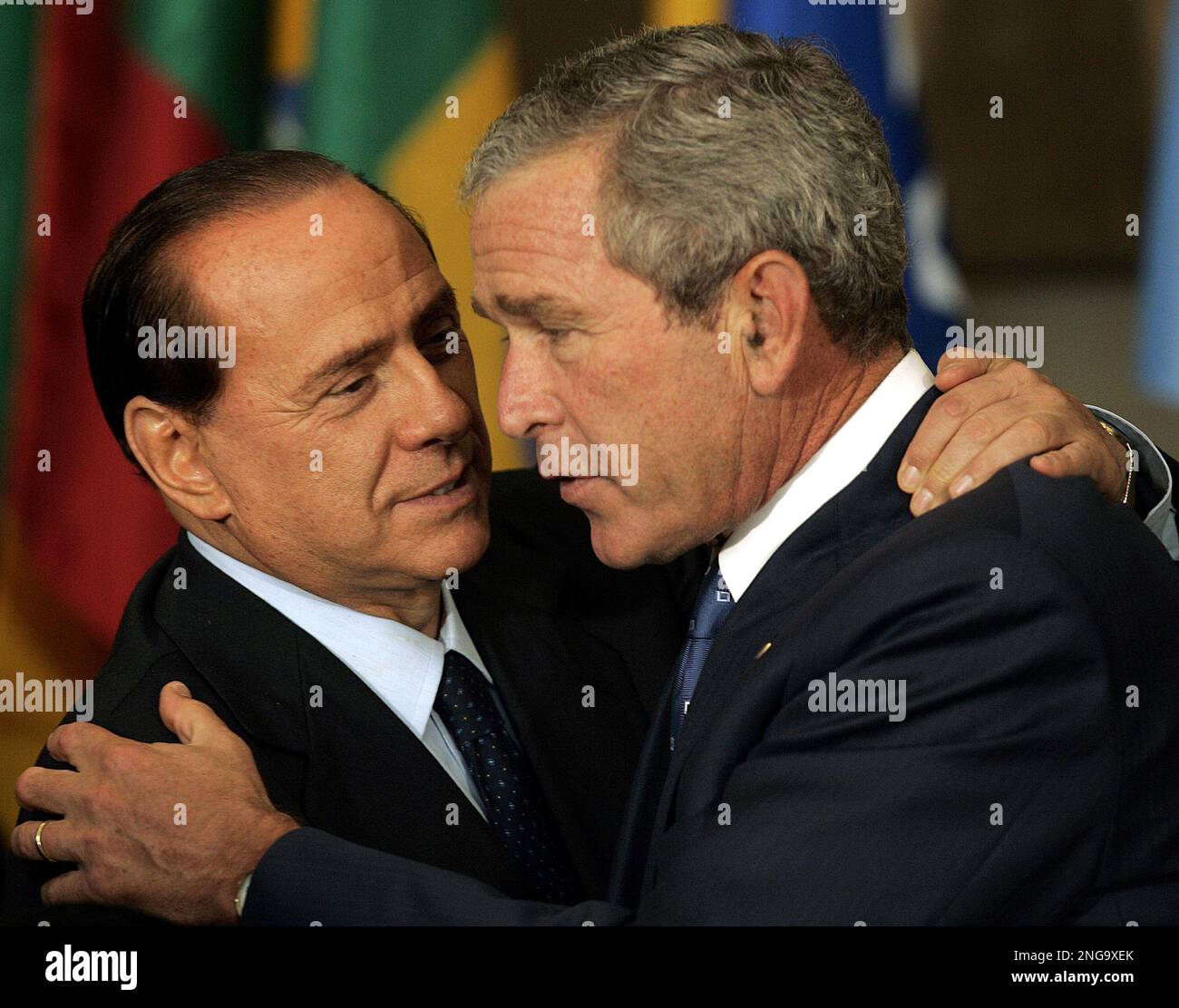 ** FIL E** Italian Prime Minister Silvio Berlusconi and U.S. President ...
