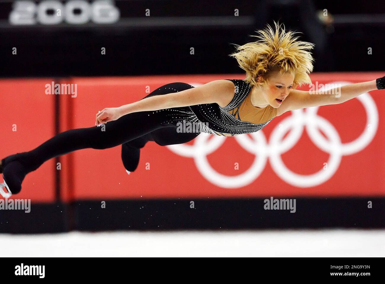 Russia's Elena Sokolova performs a death drop during the Women's Figure ...