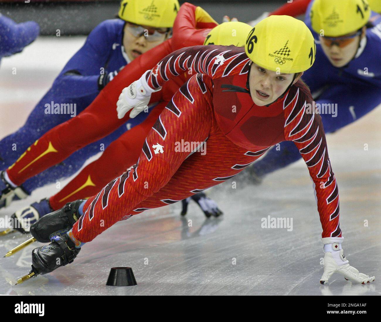 Canada's Amanda Overland from Kitchener, Ont. skates to a fifth place ...