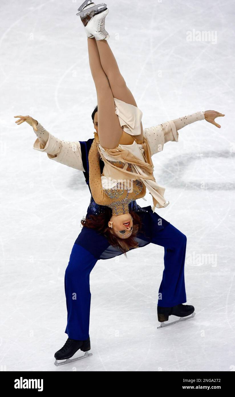 Israel's Sergei Sakhnovski carries his partner Galit Chait during their ...