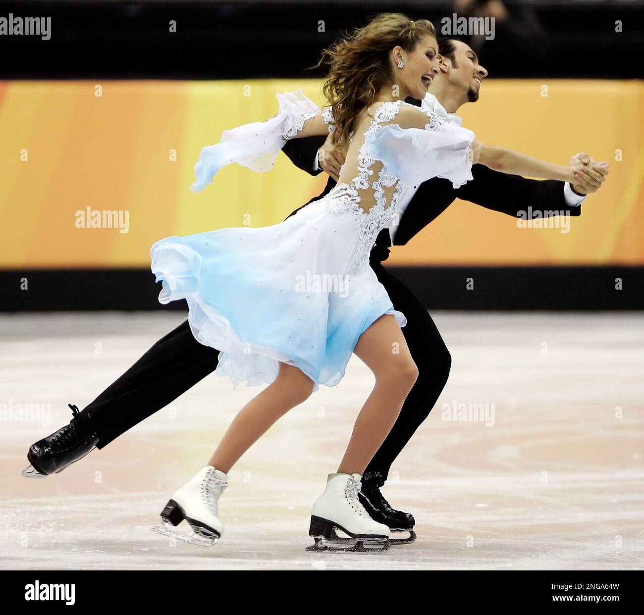 United States' Tanith Belbin and her partner Benjamin Agosto perform ...
