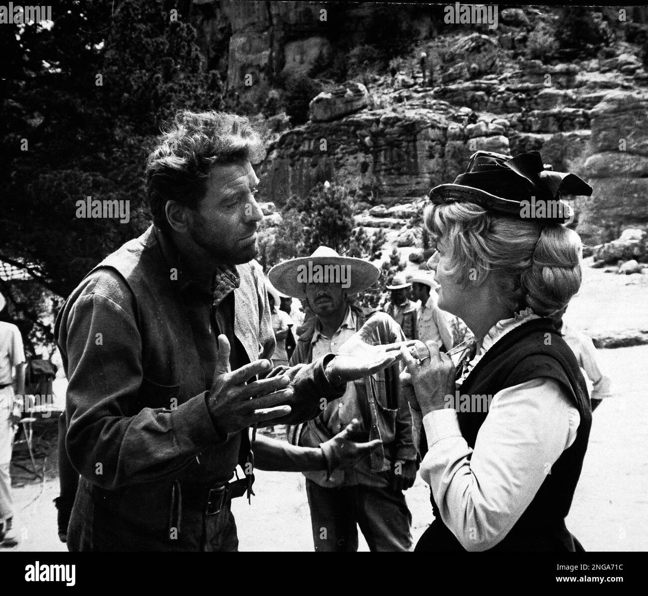 U.S. actor Burt Lancaster and U.S. actress Shelley Winters rehearse ...
