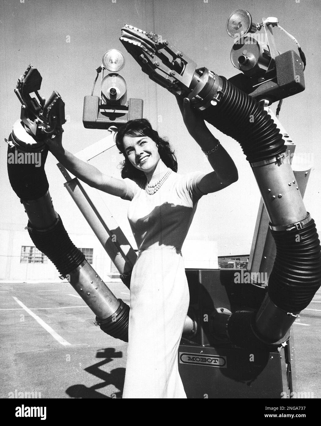 The tentacle-like arms of "Mobot Mark II," a mobile robot built by ...