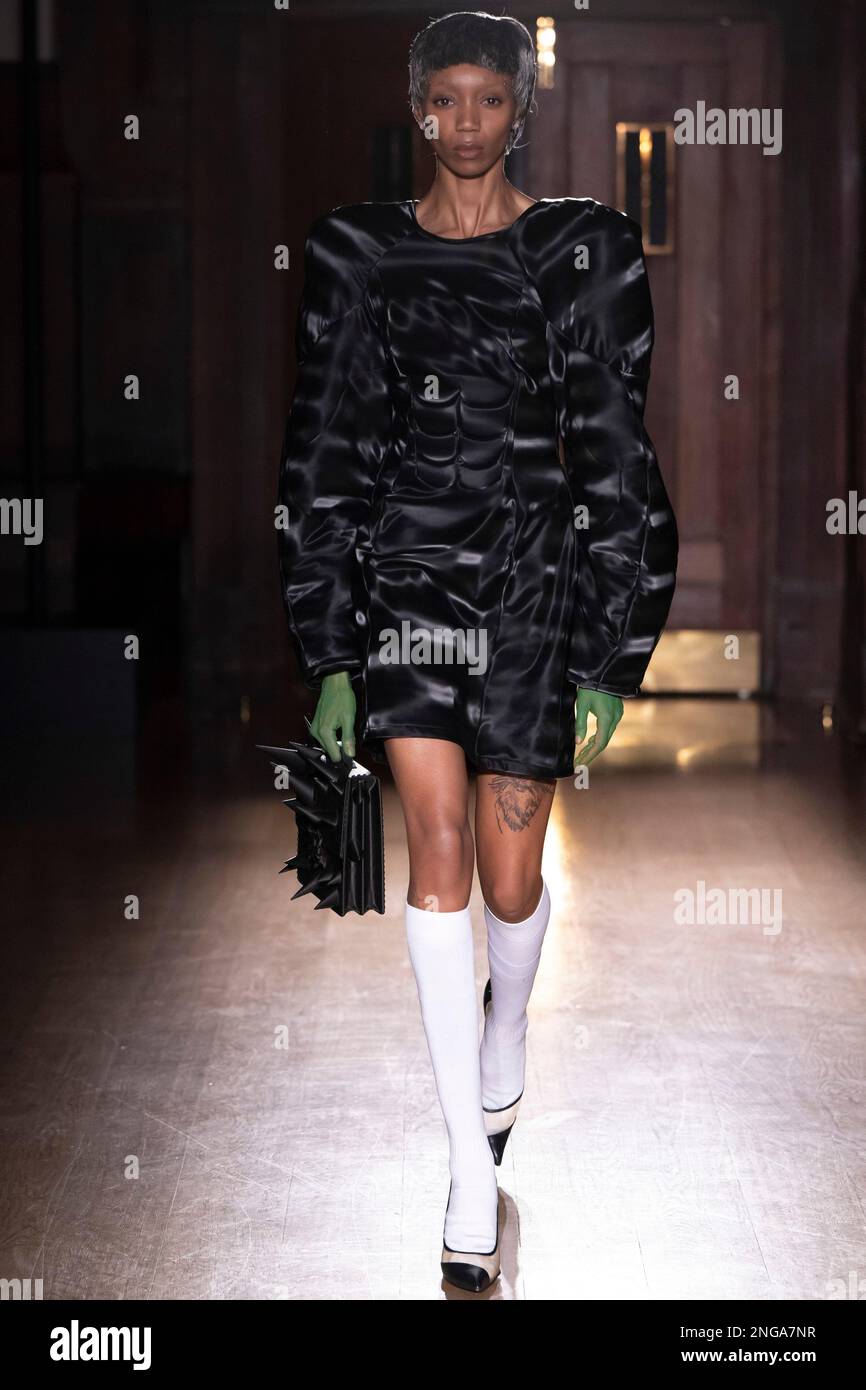 London, UK. 17th Feb, 2023. Models on the runway at the Zinko fashion ...