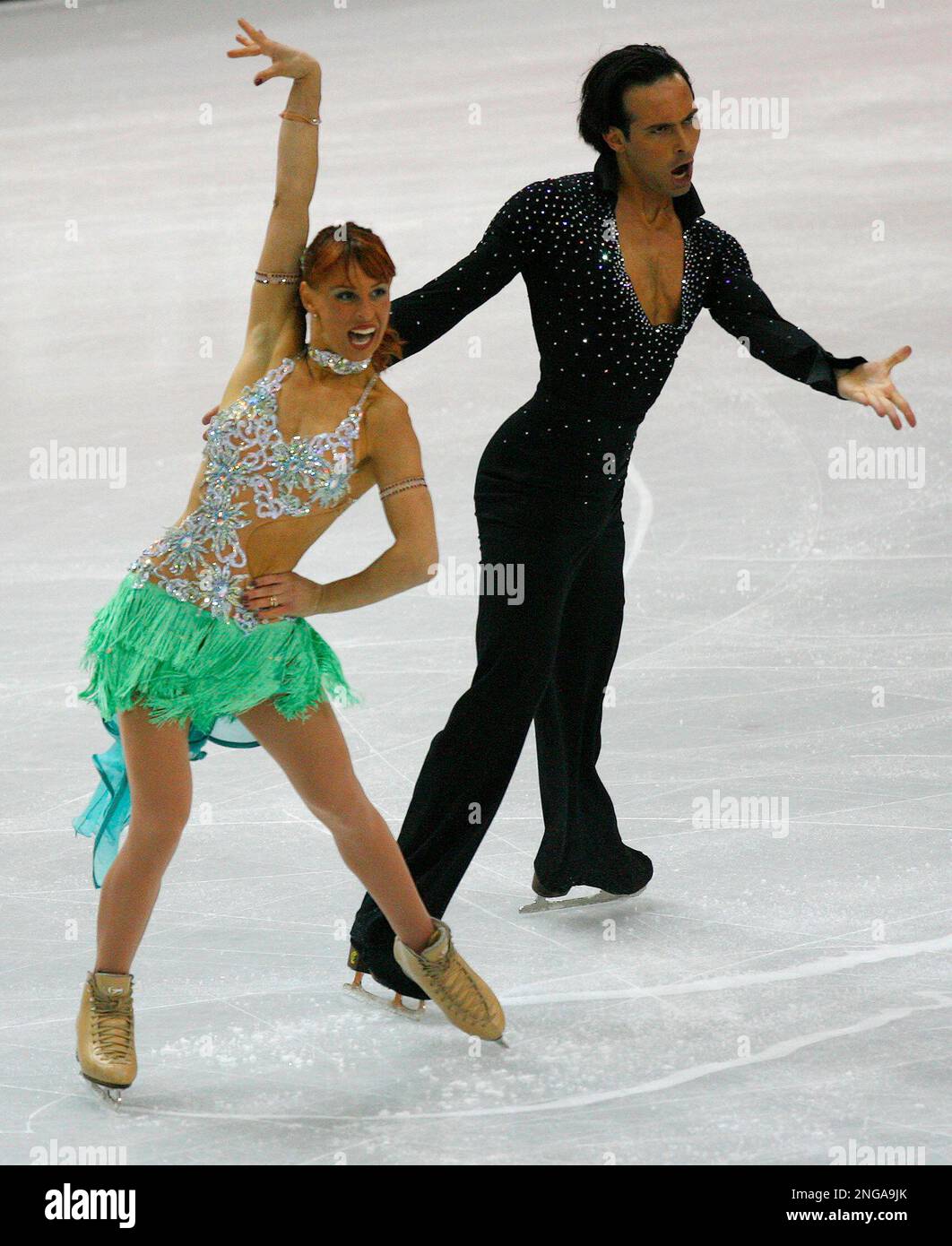 Barbara Fusar Poli, left, and Maurizio Margaglio, of Italy, practice ...