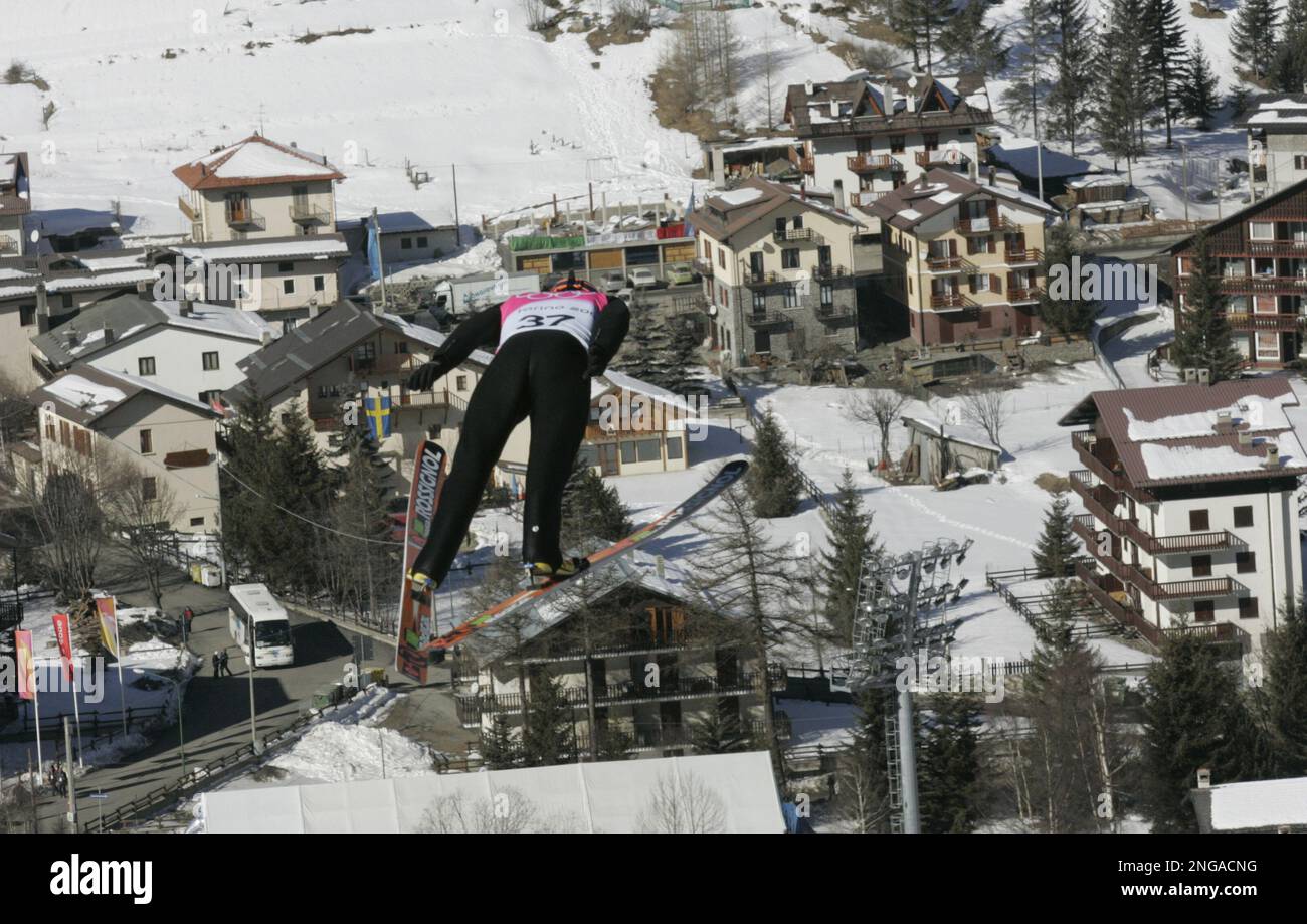 Todd Lodwick of the United States jumps from the Large Hill during ...