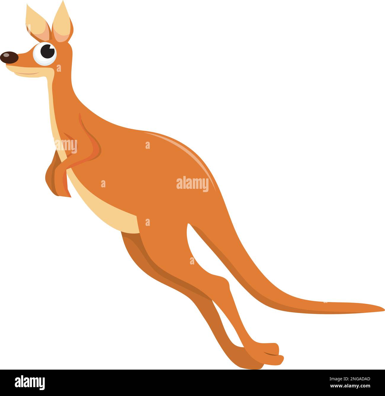 A cartoon vector illustration of a kangaroo hopping Stock Vector Image ...