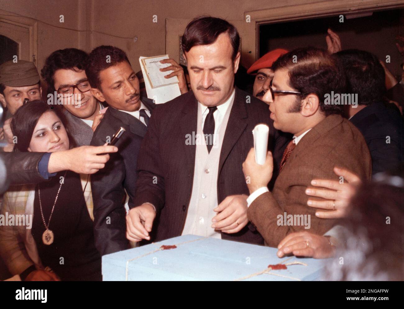 Defense Minister Major General Hafez Assad of Syria is shown at the ...