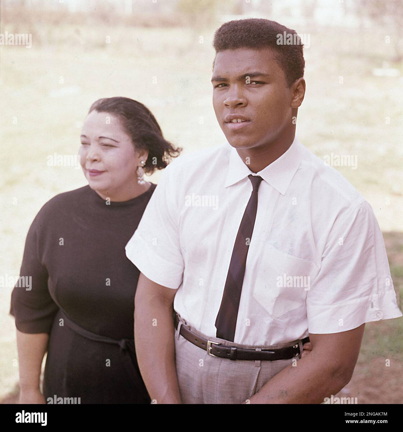 Young boxer Cassius Clay is seen with his mother, Odessa Grady Clay ...