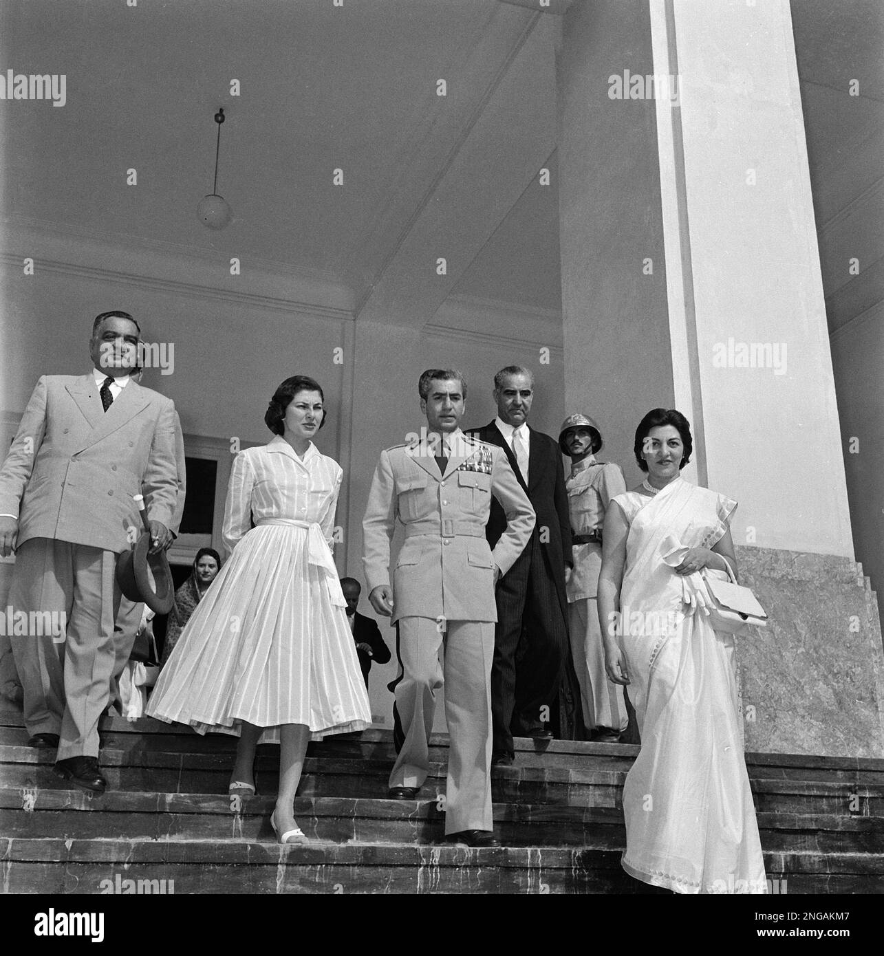 President Iskander Mirza of Pakistan, left, and his wife, Iranian-born ...