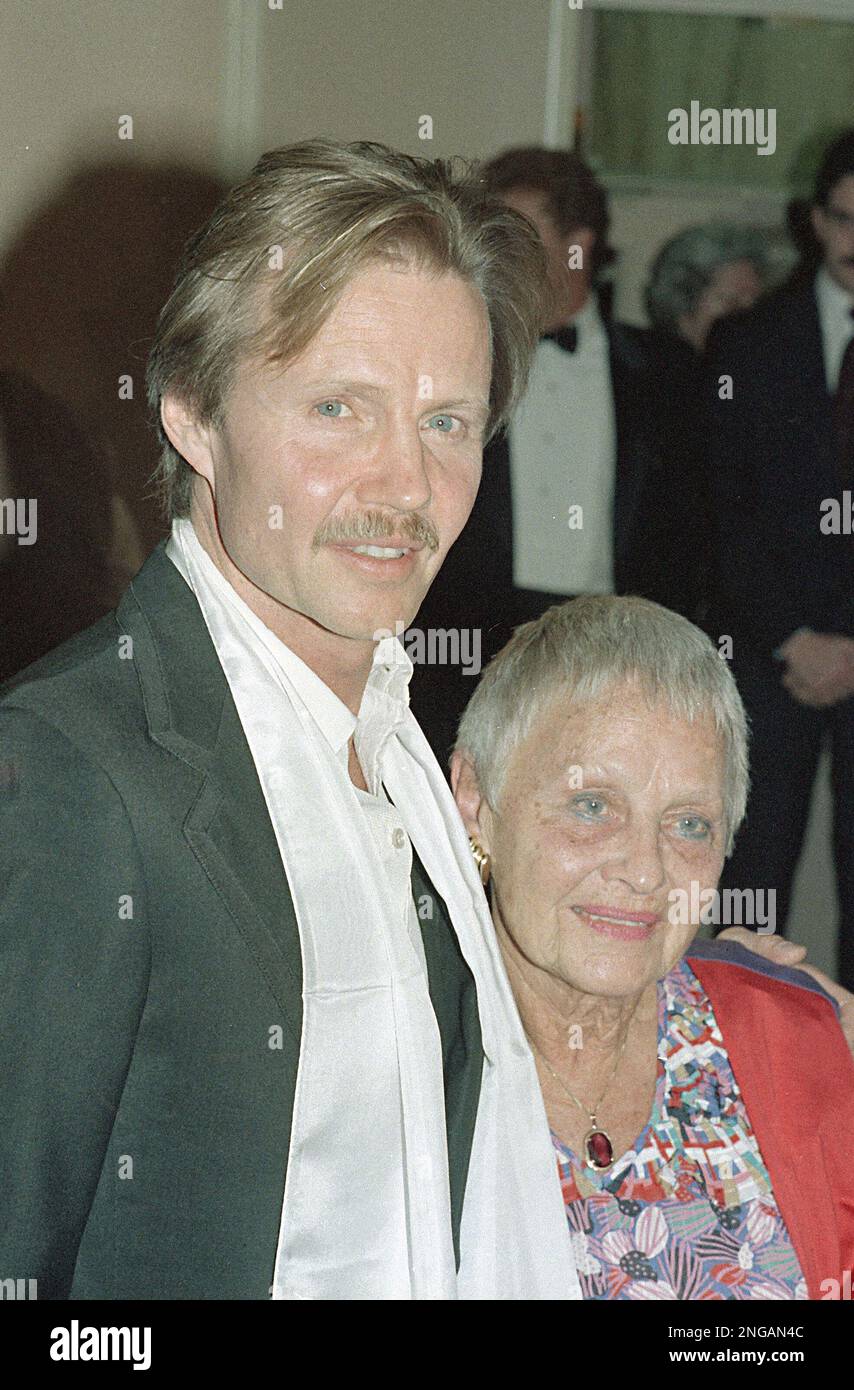 Actor Jon Voight and his mother, Barbara arrive at the Golden Globes ...