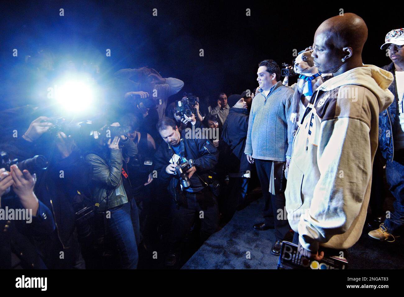 Hip- Hop singer DMX whose real name is Earl Simmons poses with his dog ...