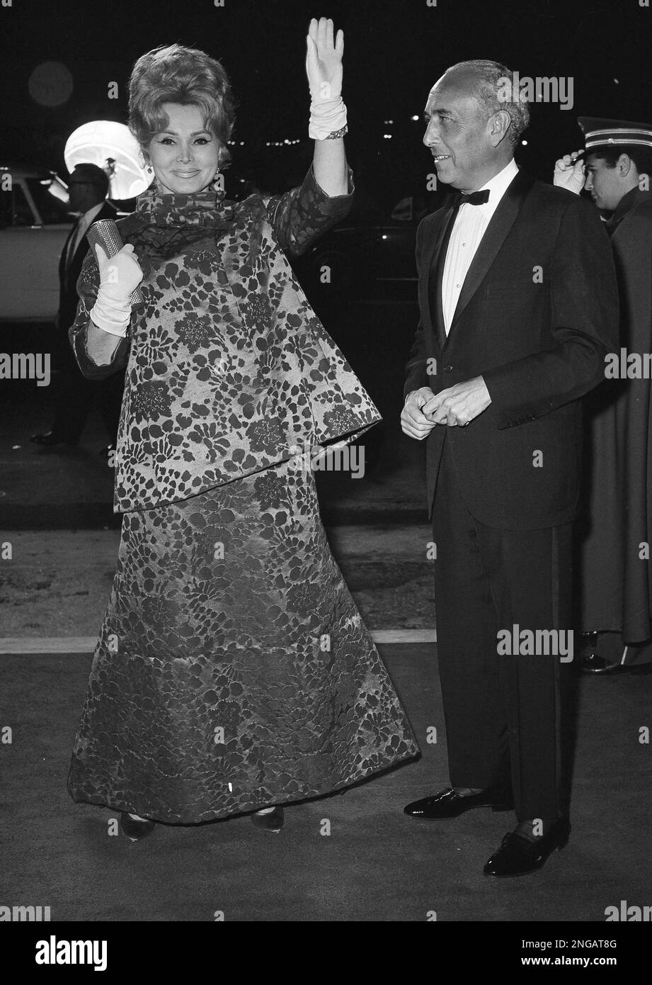 Zsa Zsa Gabor and her husband Herbert Hutner arrive for the charity ...