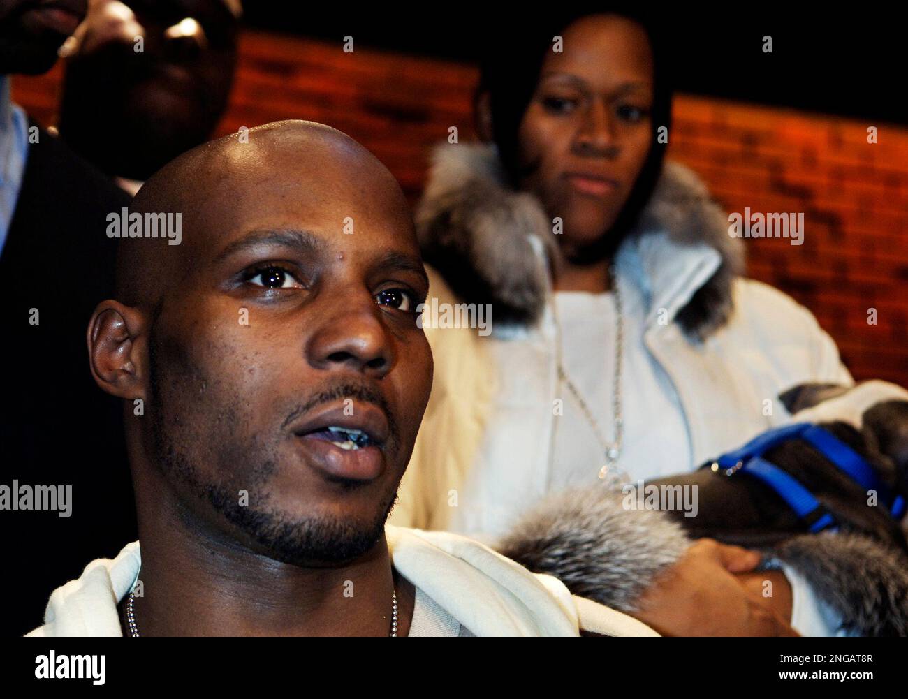 Hip Hop singer DMX whose real name is Earl Simmons speaks to the media ...