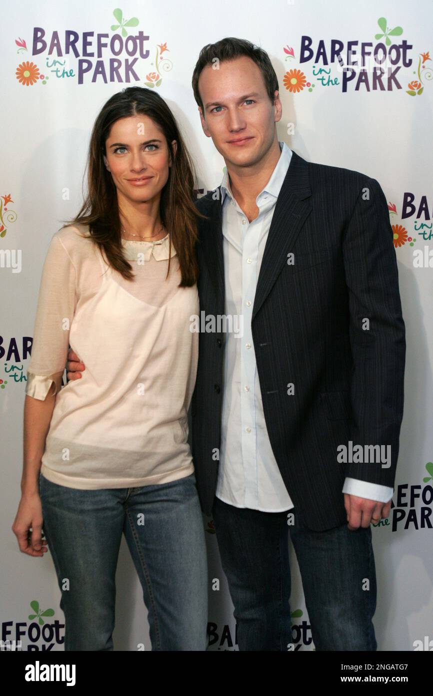 Actors Amanda Peet, left, Patrick Wilson pose during a photo call for ...