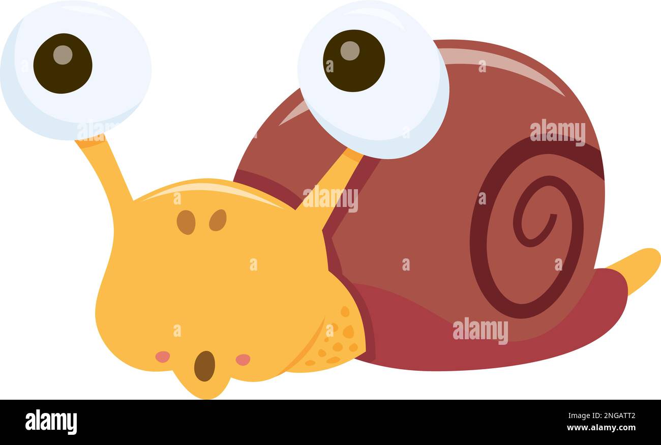 A cartoon vector illustration of a cute garden snail Stock Vector Image ...