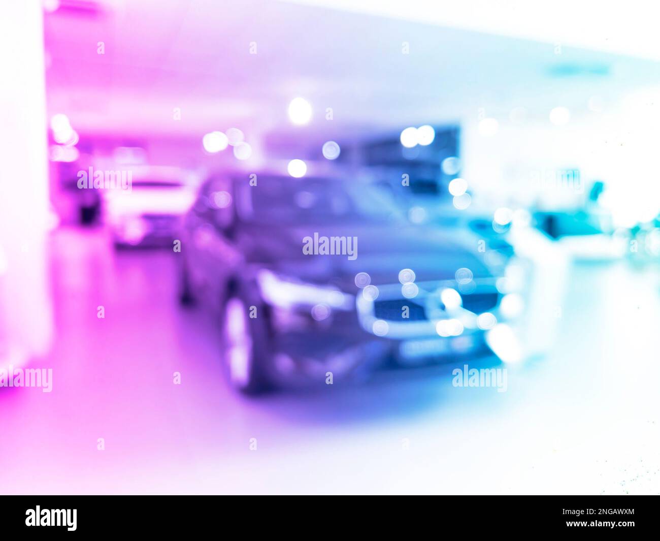 Blurred background with car dealership store interior. Blurred abstract ...
