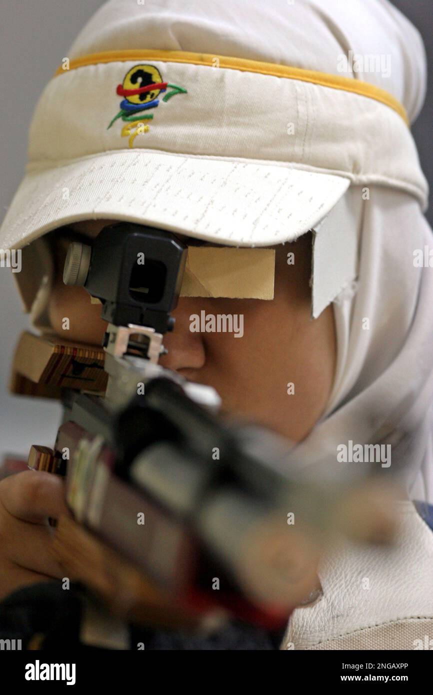 Iranian woman, Faezeh Azadfallah, poses for the photographer, in a ...
