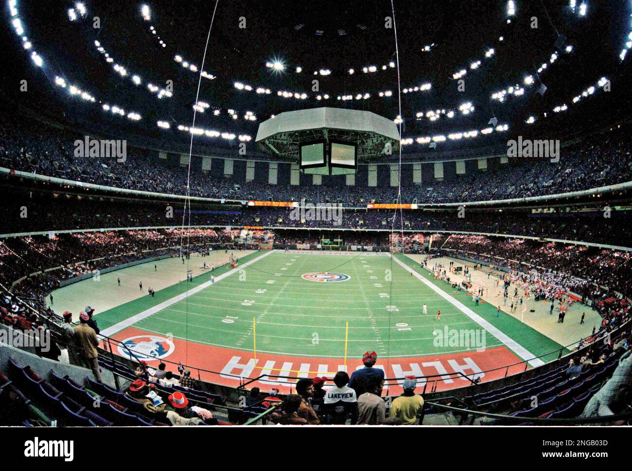 A football game is underway inside the Louisiana Superdome in New ...