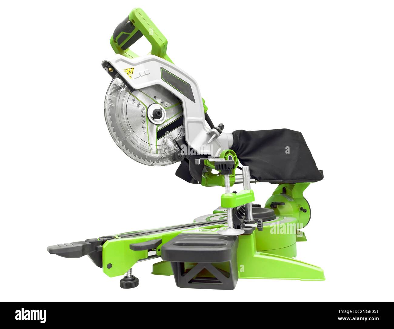 Compound miter saw isolated on a white background. Power tool miter saw ...