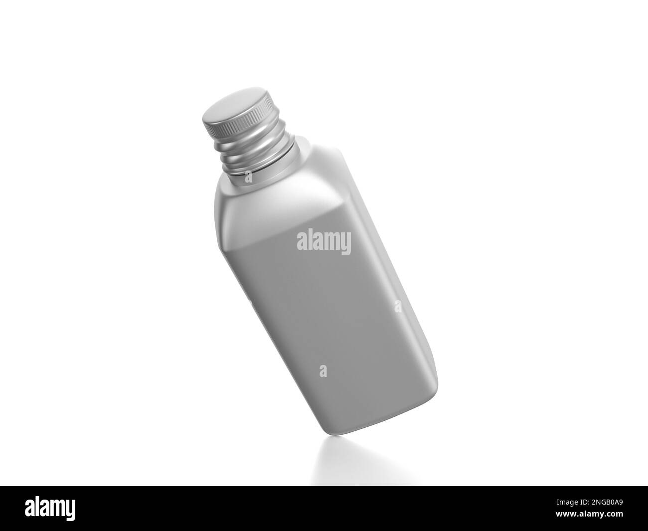 Metal bottle on a white background. 3d illustration Stock Photo - Alamy