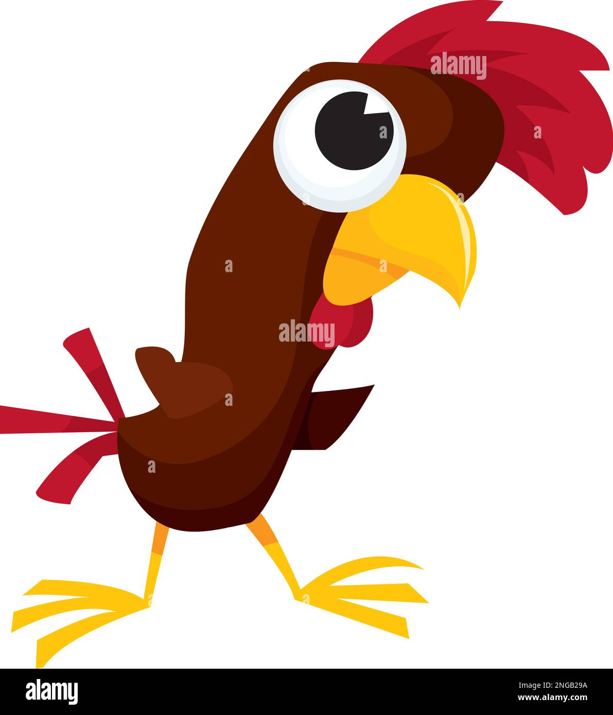 A cute cartoon rooster vector stock illustration Stock Vector Image ...