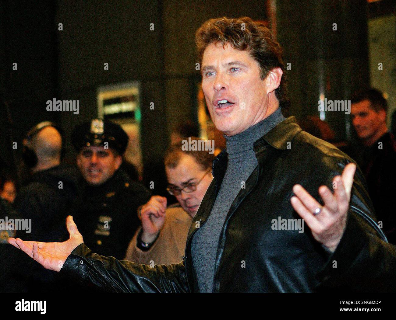 Actor David Hasselhoff arrives to the opening night of Oprah Winfreys ...
