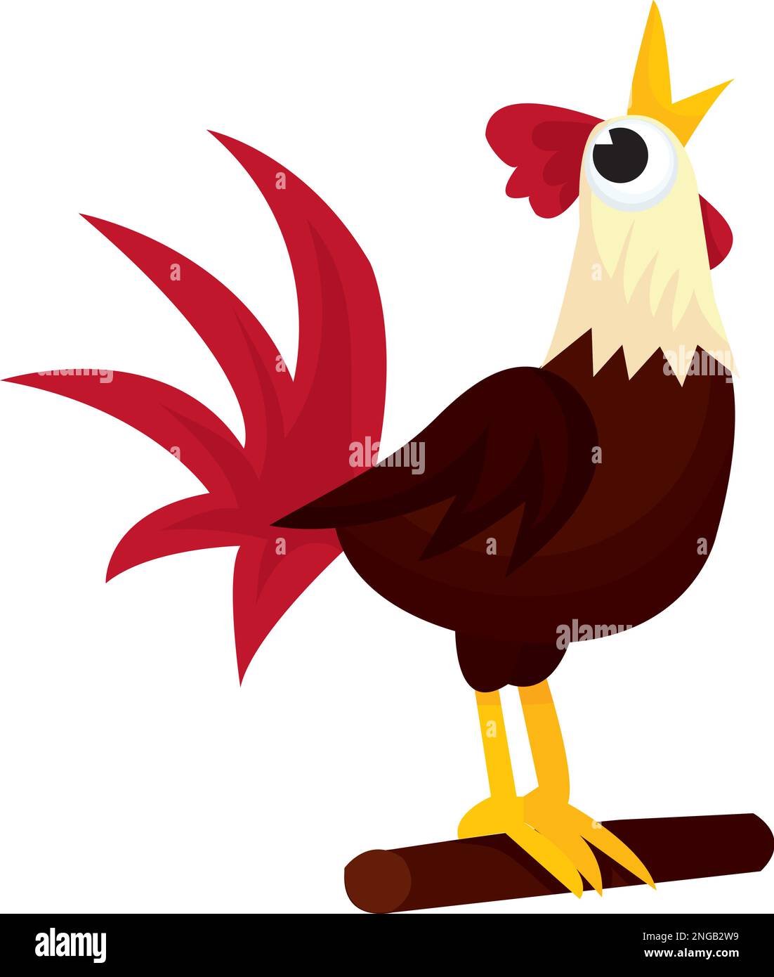 A cartoon cockeral crowing stock vector illustration Stock Vector Image ...