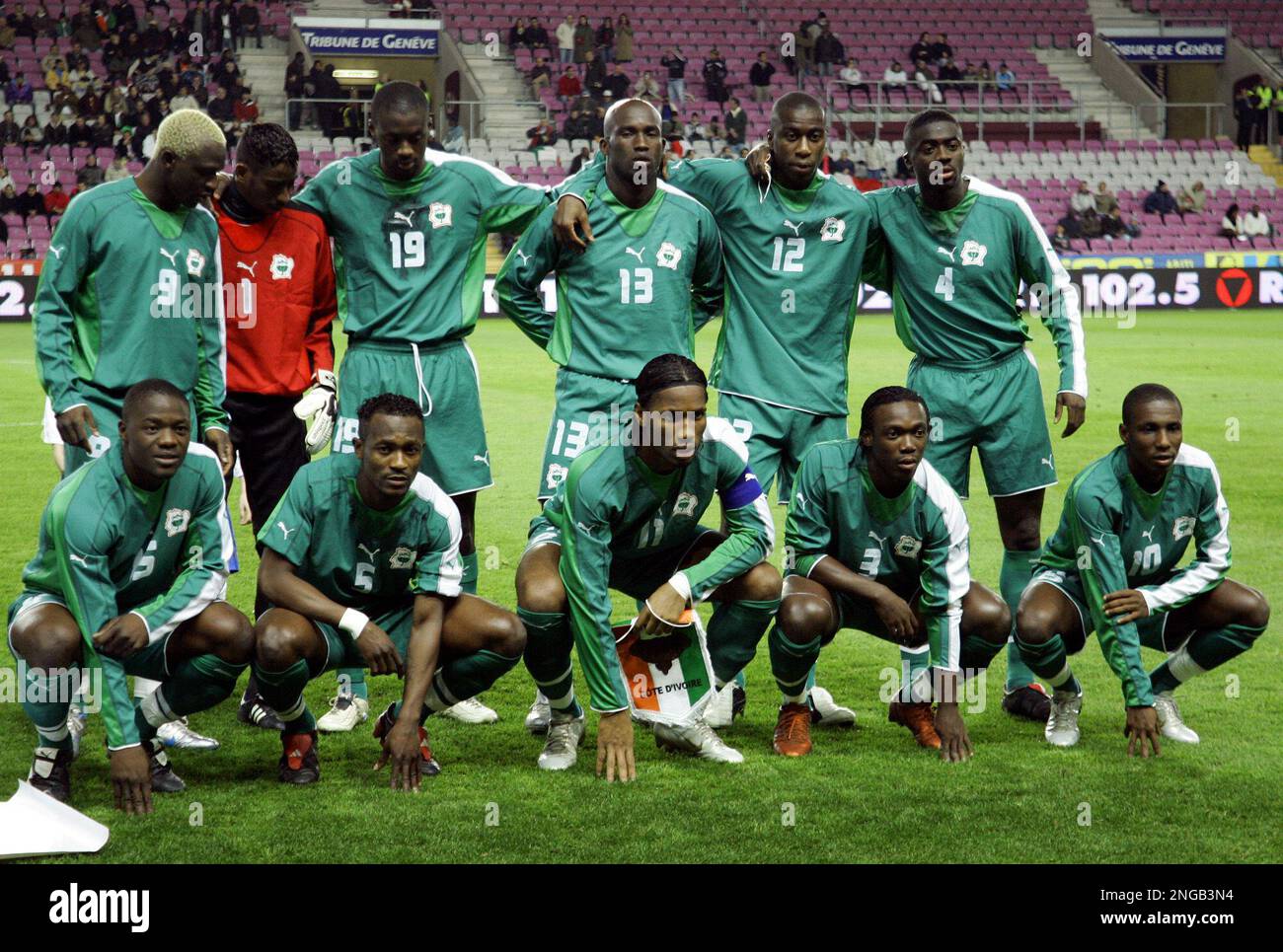 Ivory Coast national team with Arouna Kone, Barry Copa Boubacar, Yaya ...