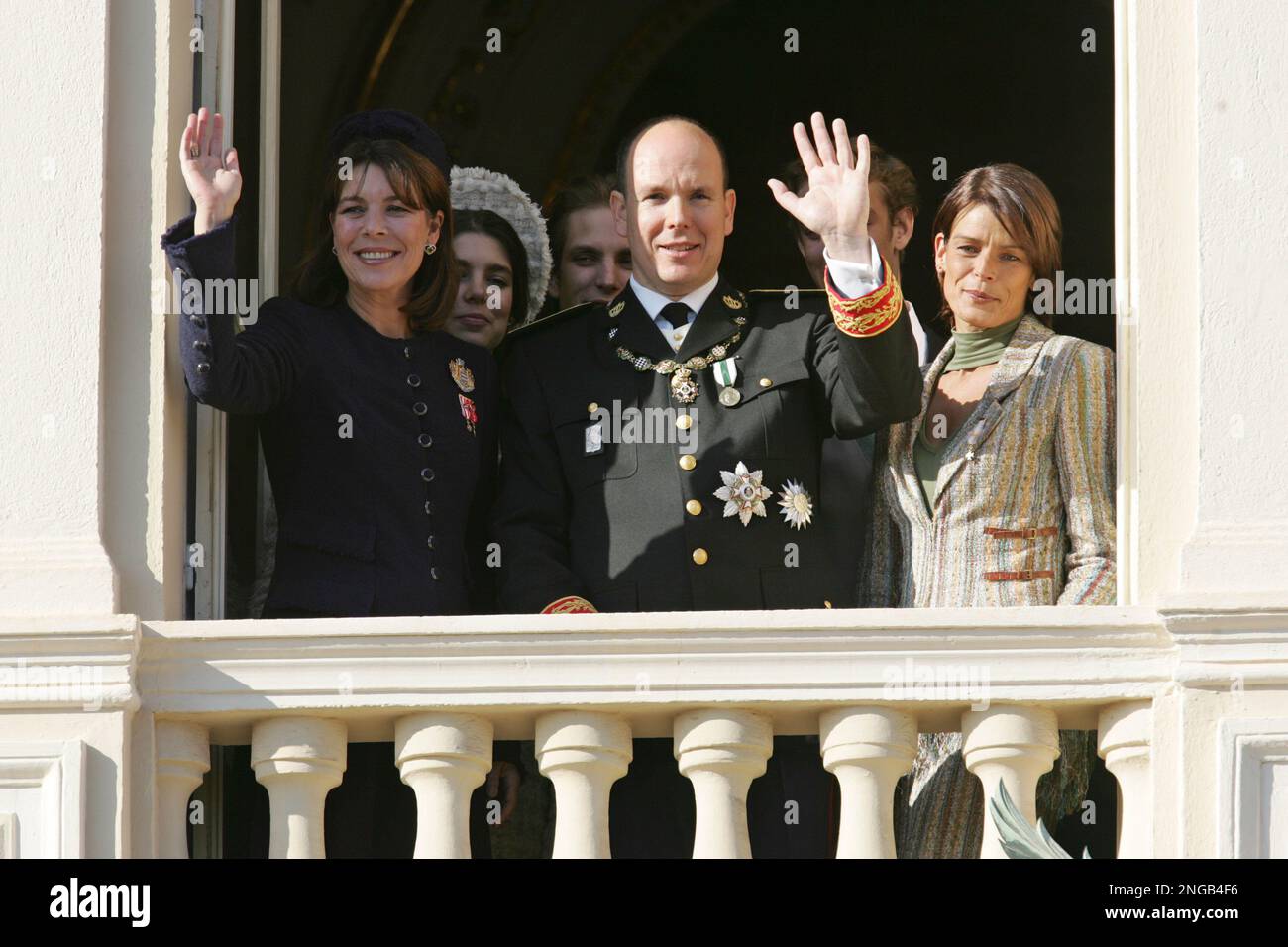 Prince Albert II of Monaco, his sisters Princess Caroline of Hanover ...