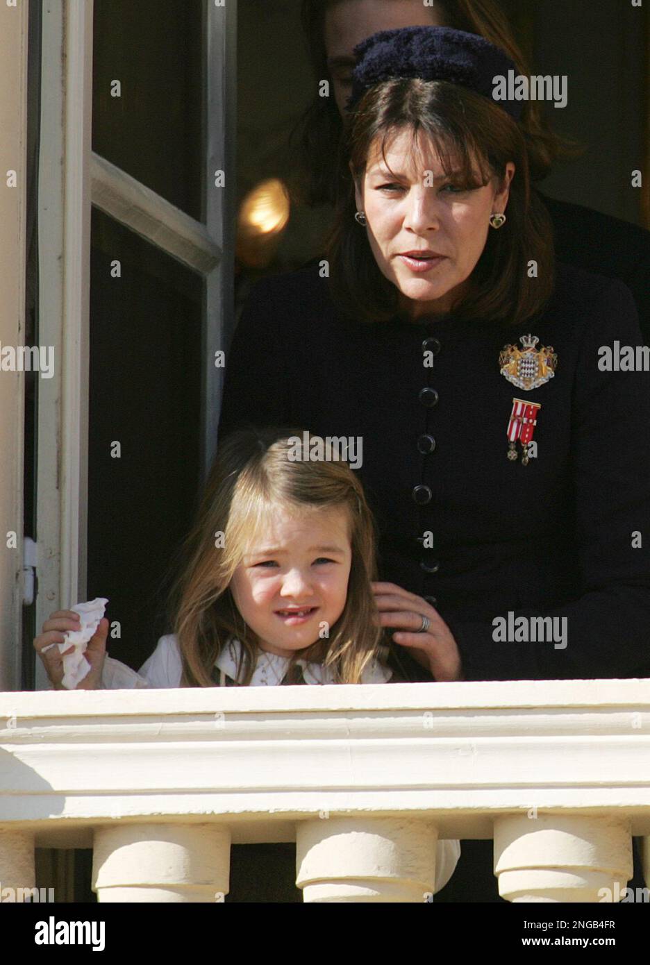 Princess Caroline of Hanover and her daughte Princess Alexandra appear ...