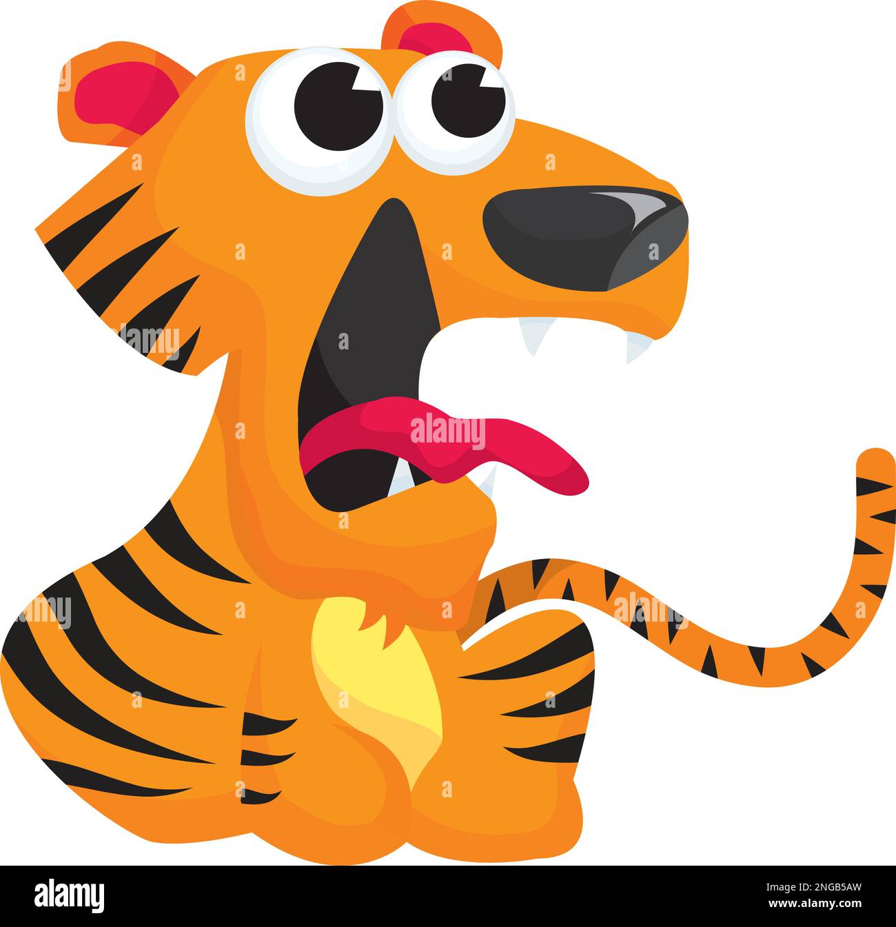 A cartoon vector illustration of a tiger Stock Vector Image & Art - Alamy