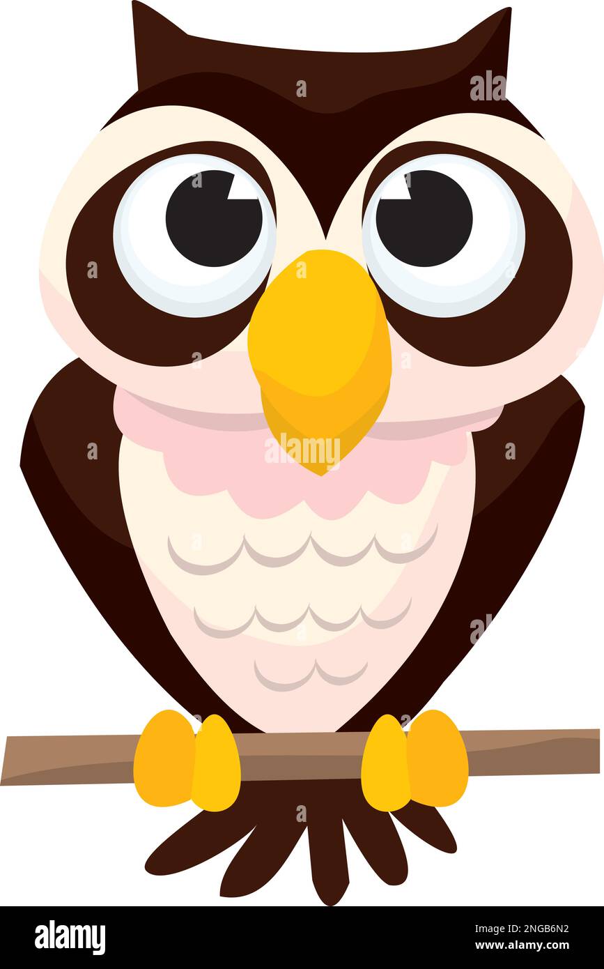 A cartoon vector illustration of a cute cartoon owl Stock Vector Image & Art - Alamy