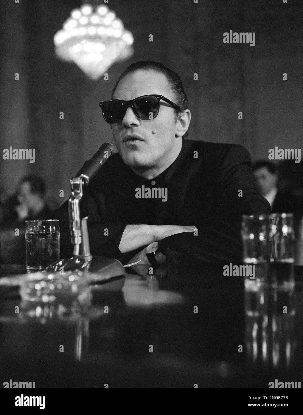 Joseph Gallo Known As Crazy Joe Gallo Wears Sunglasses As He Testifies Before The Senate