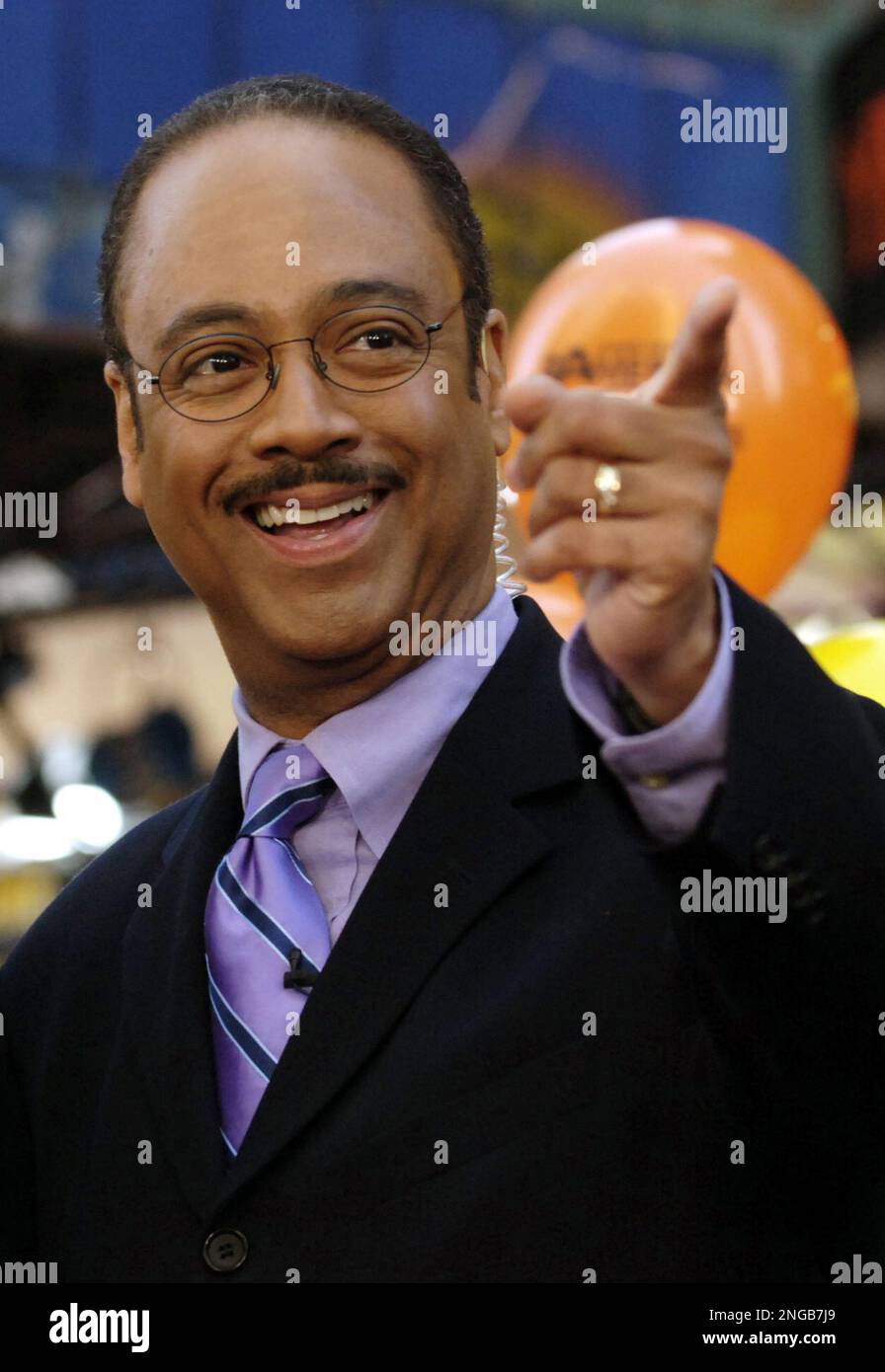 Good Morning America weatherman Tony Perkins waits to go live during ...
