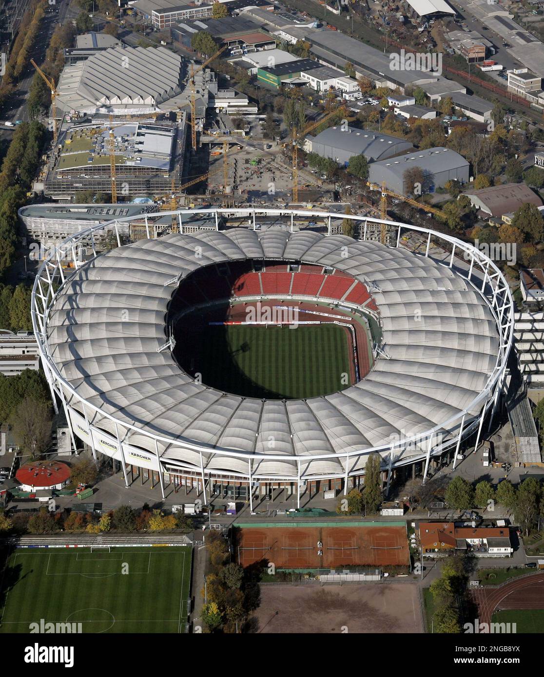 Aerial view of the Gottlieb Daimler stadium in Stuttgart, southwestern ...