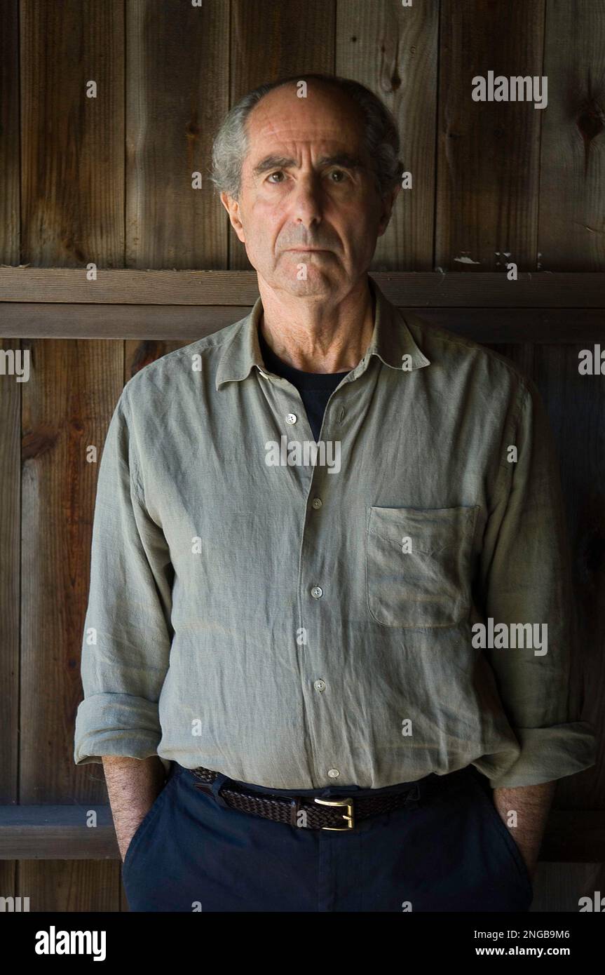 **FILE**Novelist Philip Roth, 72, poses at his home, Sept. 5, 2005 in ...
