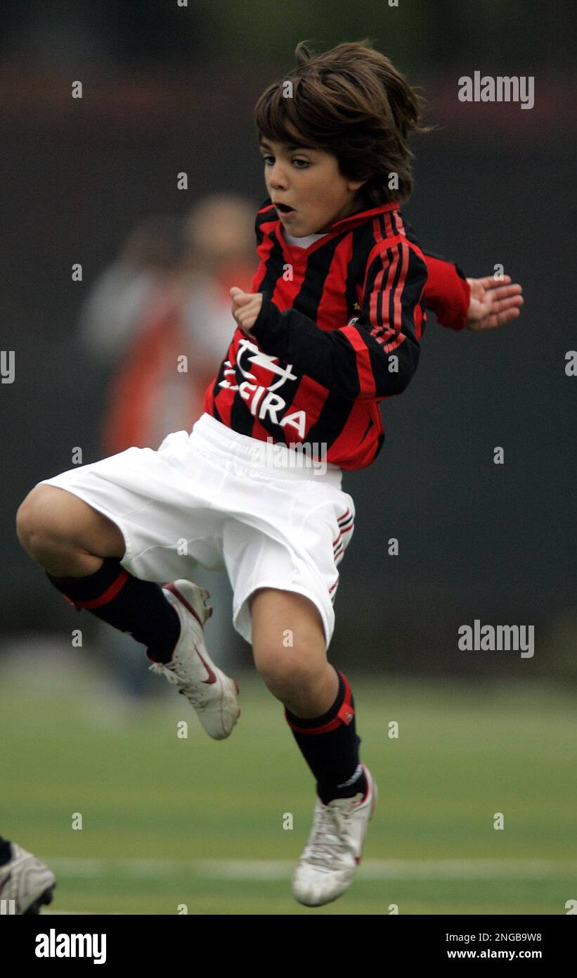 AC Milan's Christian Maldini, the eight-year-old son of Italian soccer ...