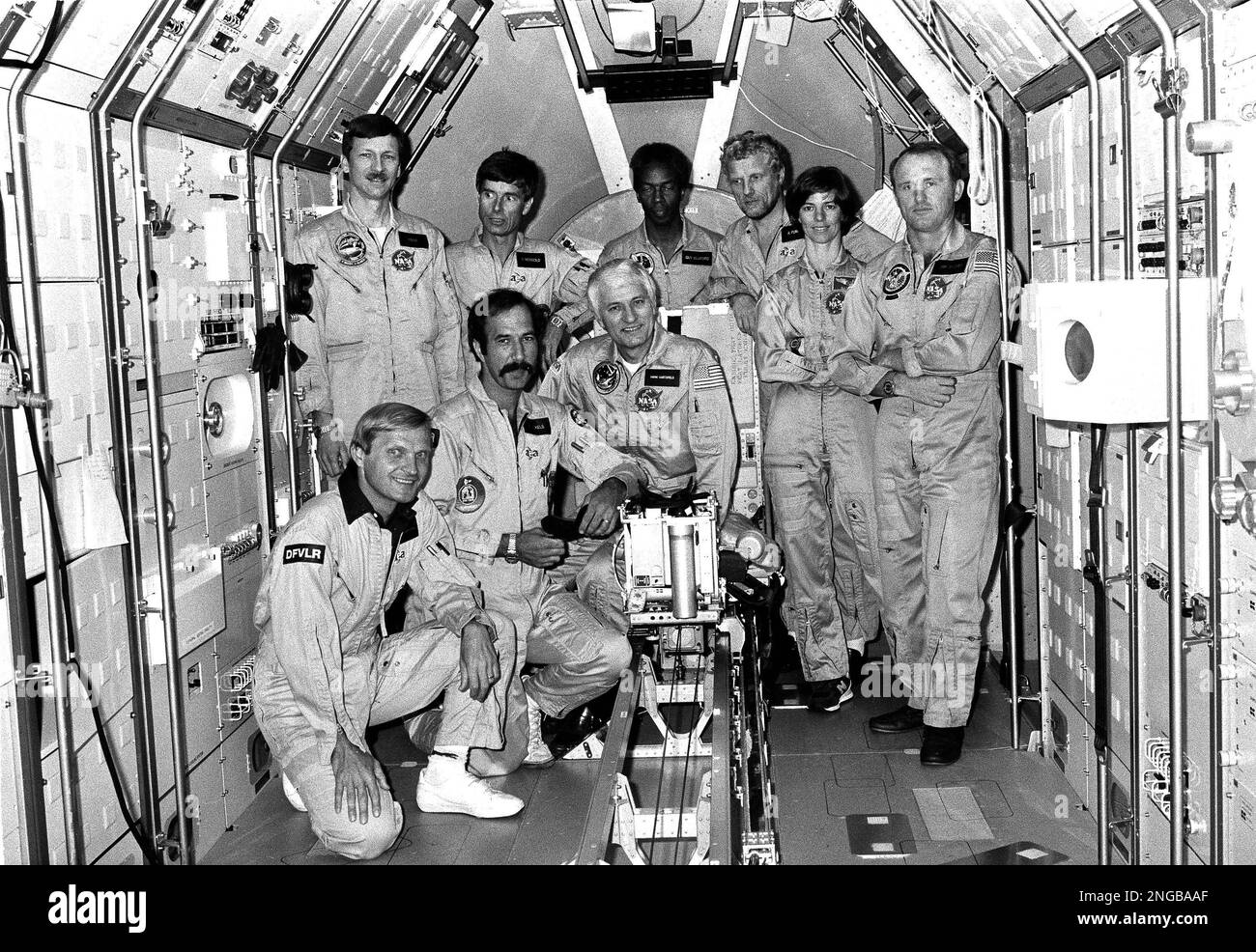 The international Space Shuttle crew, including the West German ...