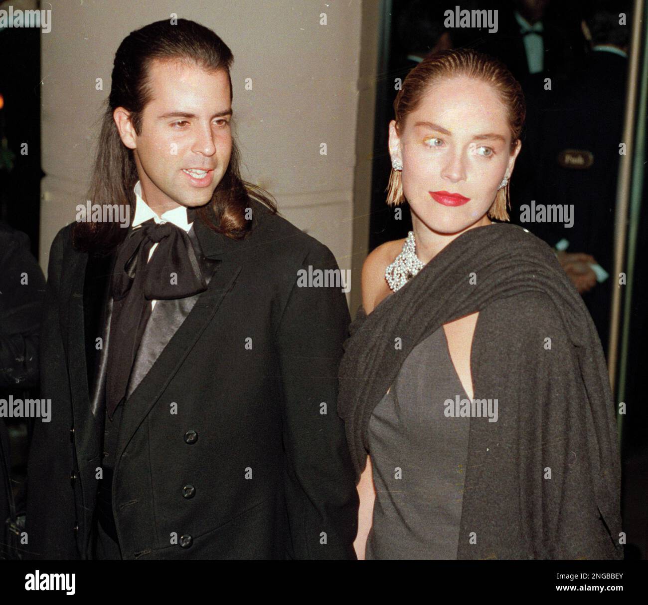 Actress Sharon Stone, star of the film "Basic Instinct," arrives at a ...