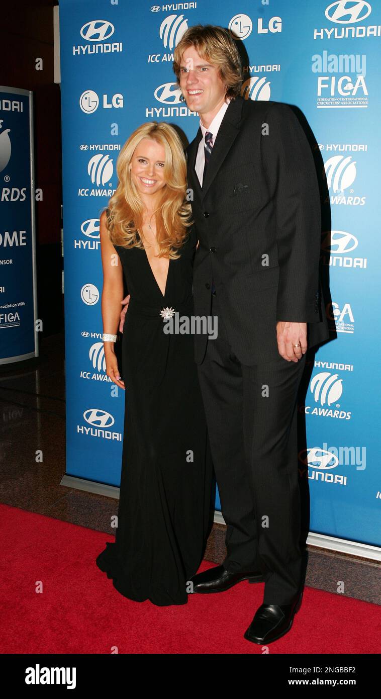 Nathan Bracken and Haley Bracken attend the ICC Awards Ceremony Dinner ...